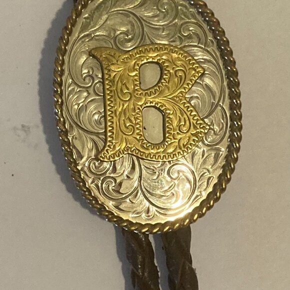 Accessories | Vintage Metal Bolo Tie Nice Brass And Silver Letter B ...